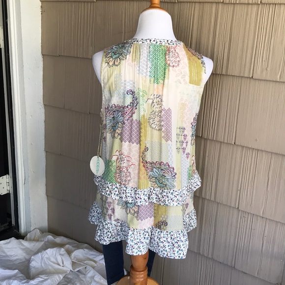 Hummingbird | Tops | Nwt Pol Calico Print Boho Style Tank | Poshmark